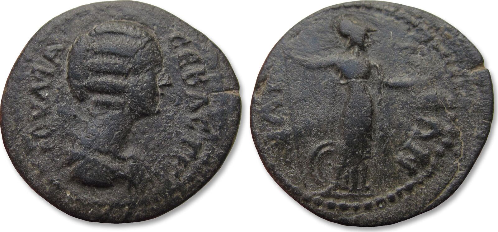 ROMAN EMPIRE AE 28mm provincial coin 193-217 A.D. Julia Domna, Troas ...
