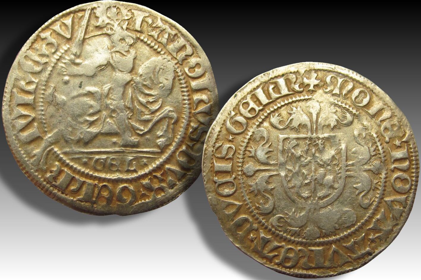 MEDIEVAL NETHERLANDS AV Dutch gold florin d'or / gold rider 1492-1538 ...