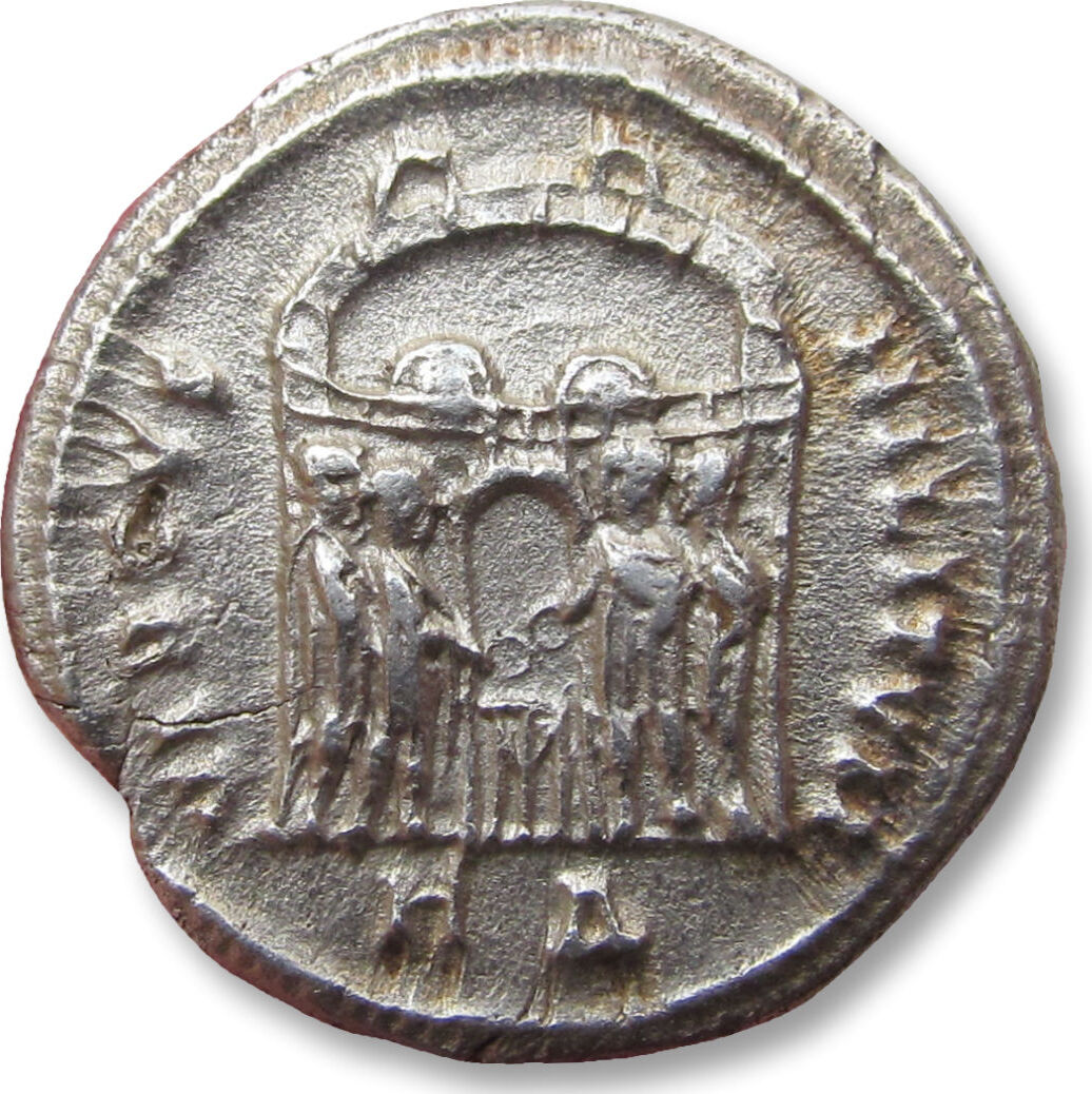 ROMAN EMPIRE AR silver argenteus circa 295 A.D. Galerius Valerius ...