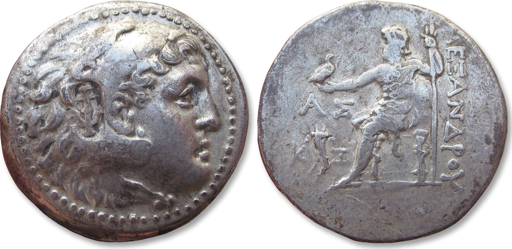 ANCIENT GREECE AR tetradrachm circa 186-185 B.C. Alexander III ...
