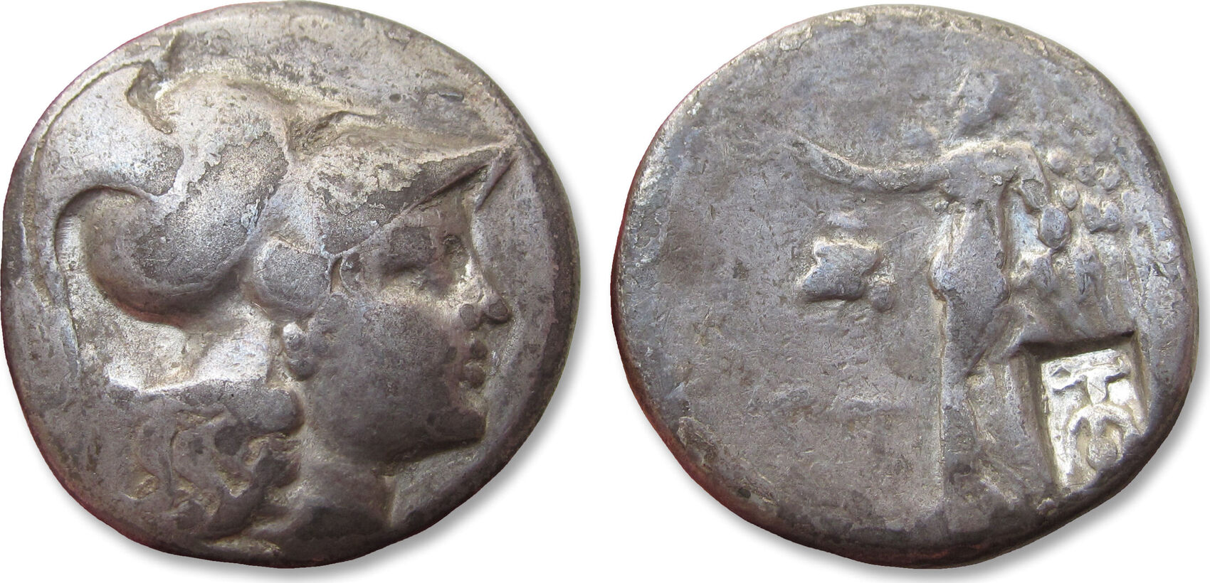 ANCIENT GREECE AR 26mm tetradrachm circa 205-100 B.C. Pamphylia, Side ...