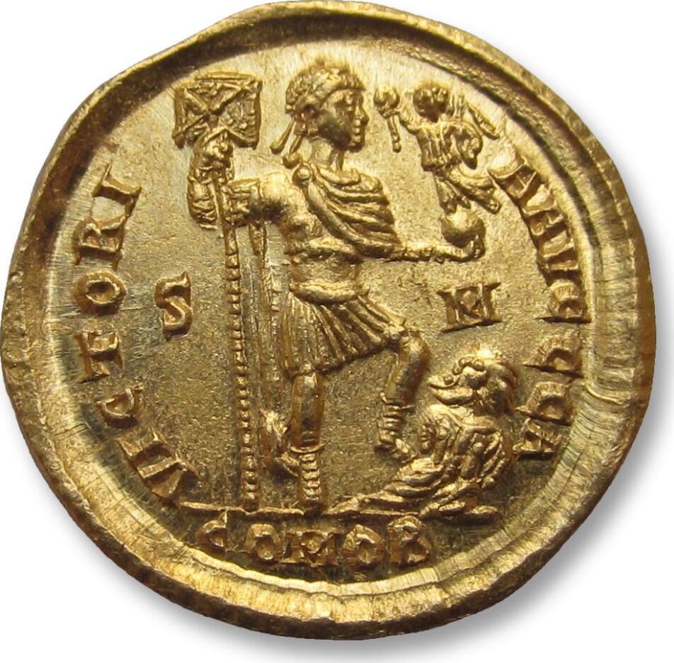 ROMAN EMPIRE AV gold solidus 393-395 A.D. Arcadius, Sirmium mint ...