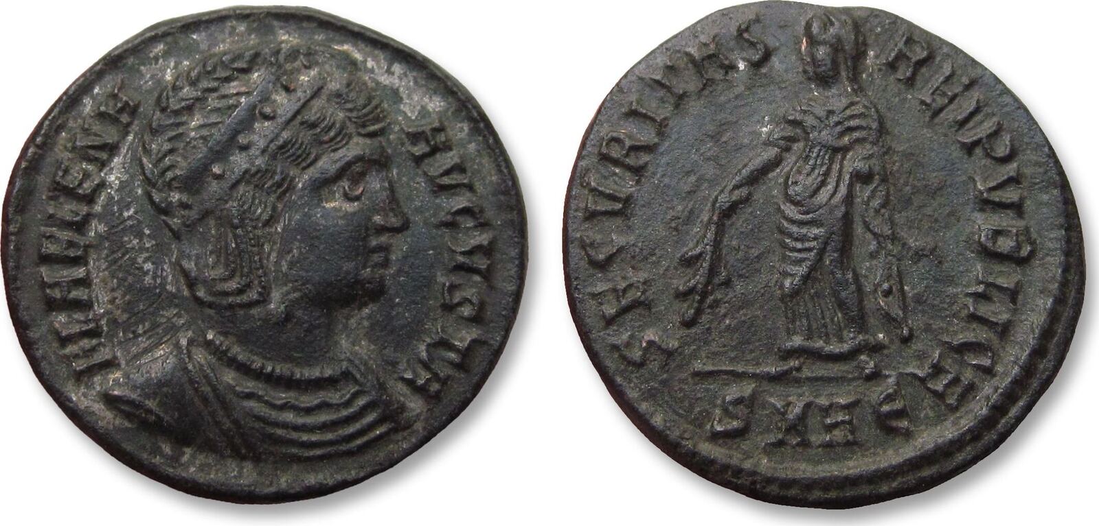ROMAN EMPIRE AE follis 326 A.D. Helena Augusta, Heraclea mint- mintmark ...