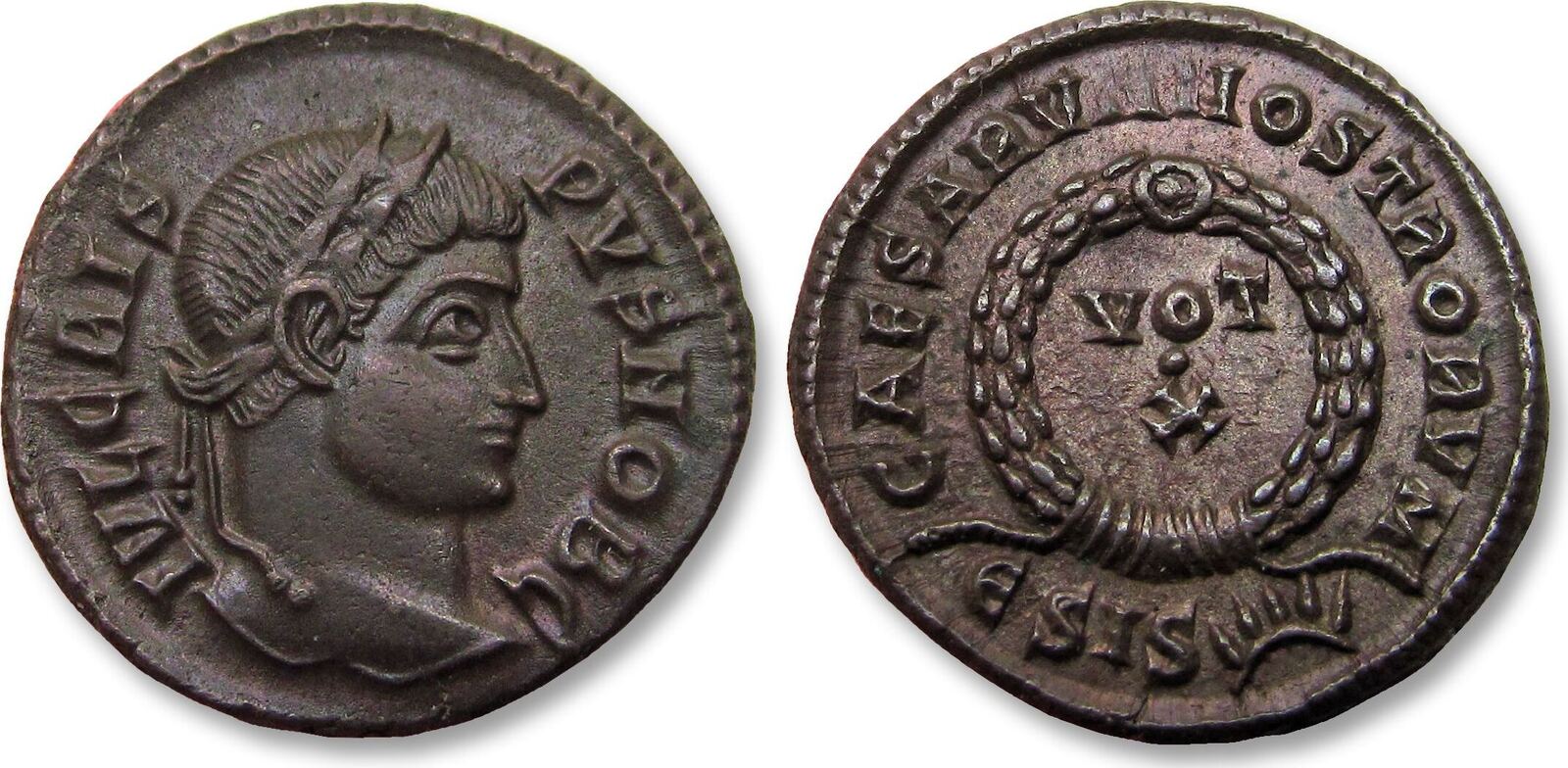 ROMAN EMPIRE AE follis 321-324 A.D. Crispus as Caesar, Siscia, 5th ...