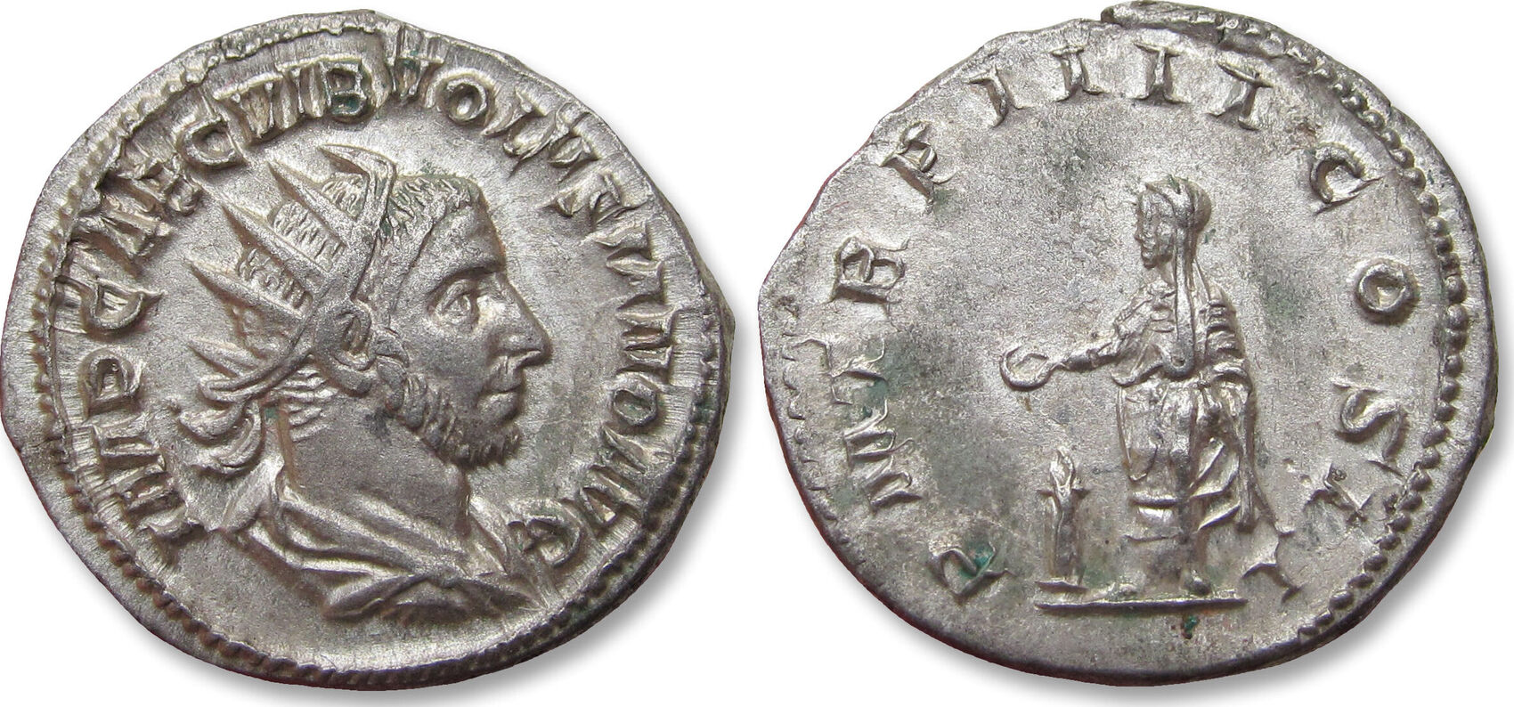 ROMAN EMPIRE AR antoninianus circa 252-253 A.D. Volusian / Volusianus ...