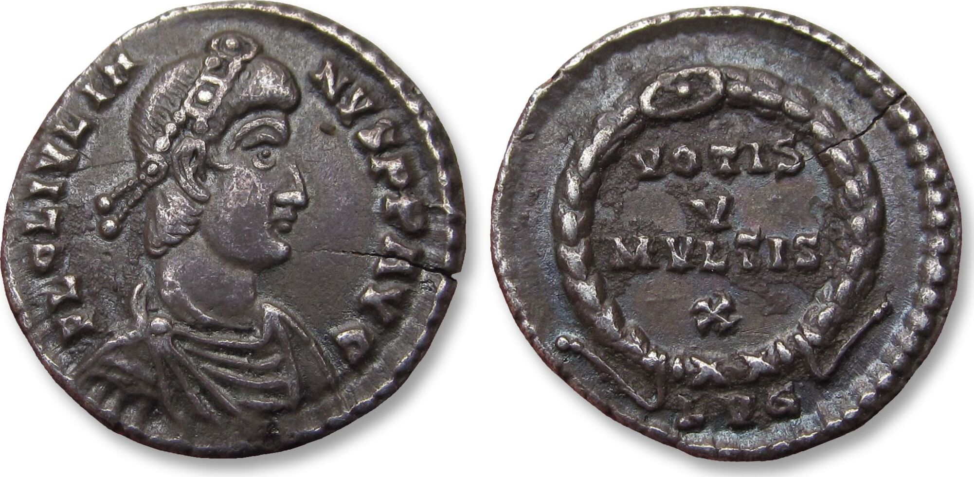 ROMAN EMPIRE AR silver siliqua 360-361 A.D. Julian / Julianus II ...