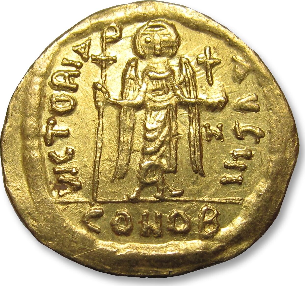 BYZANTINE EMPIRE AV gold solidus 607-610 A.D. Focas / Phocas ...