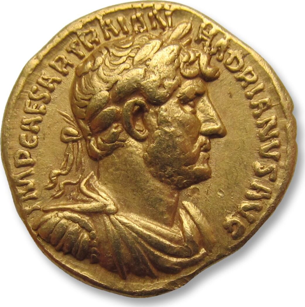 ROMAN EMPIRE AV gold aureus 121-123 A.D Hadrian / Hadrianus, Rome mint ...