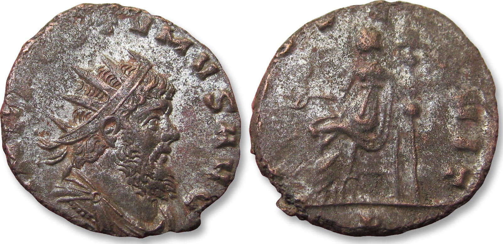 ROMAN EMPIRE Silvered antoninianus 267-268 A.D. Aureolus, Mediolanum ...