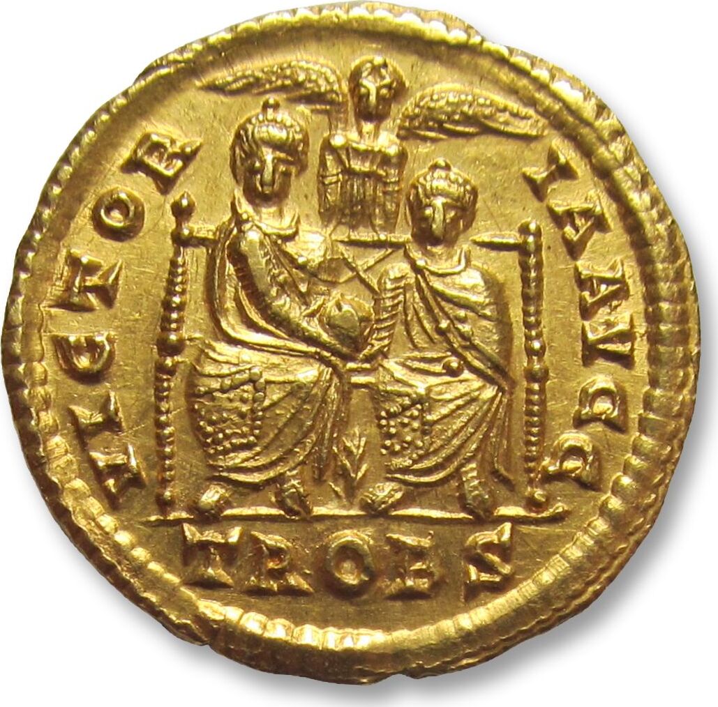 ROMAN EMPIRE AV gold solidus 378-383 A.D. Valentinian II ...