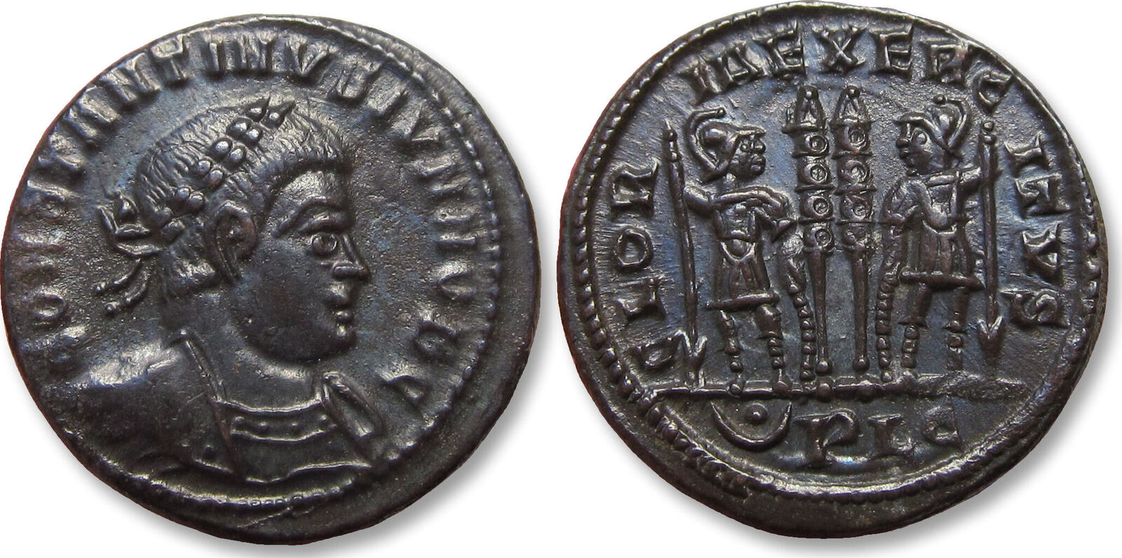 ROMAN EMPIRE AE follis 330-332 A.D. Constantine II Caesar, Lugdunum ...