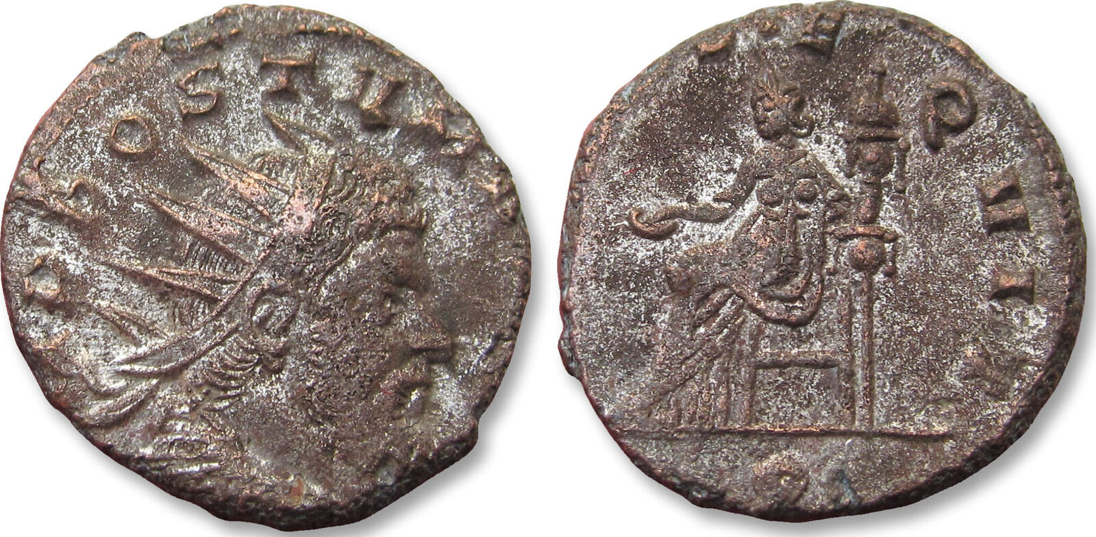 ROMAN EMPIRE Silvered antoninianus 267-268 A.D. Aureolus, Mediolanum ...