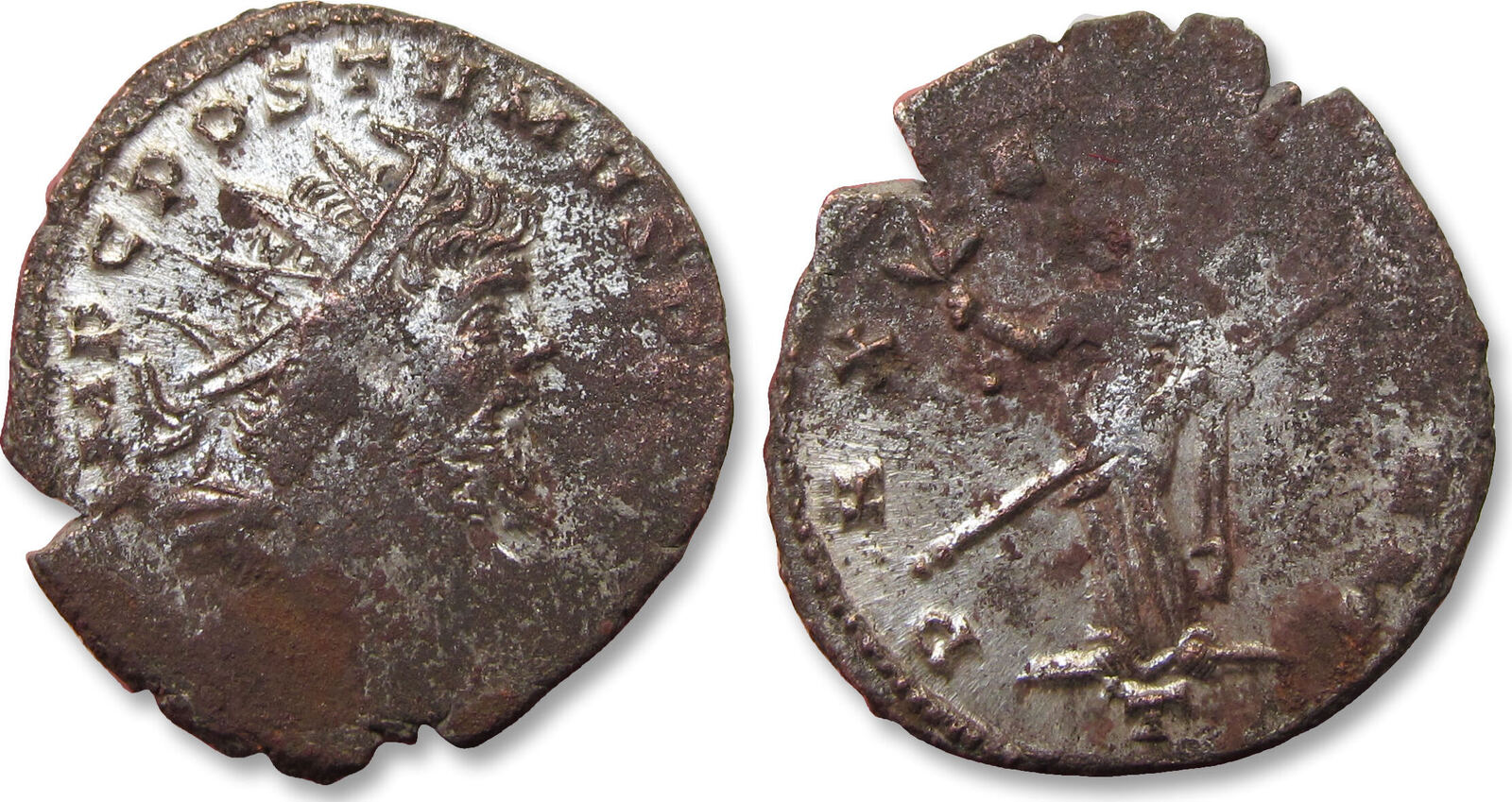 ROMAN EMPIRE Silvered antoninianus circa 268 A.D. Aureolus, Mediolanum ...