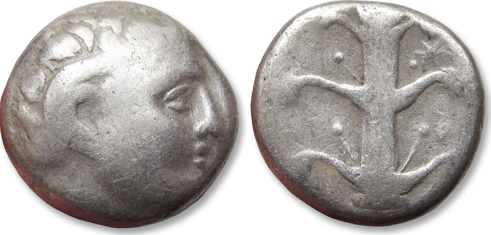 ANCIENT GREECE AR didrachm circa 294-275 B.C. KYRENAICA / Cyrenaica ...