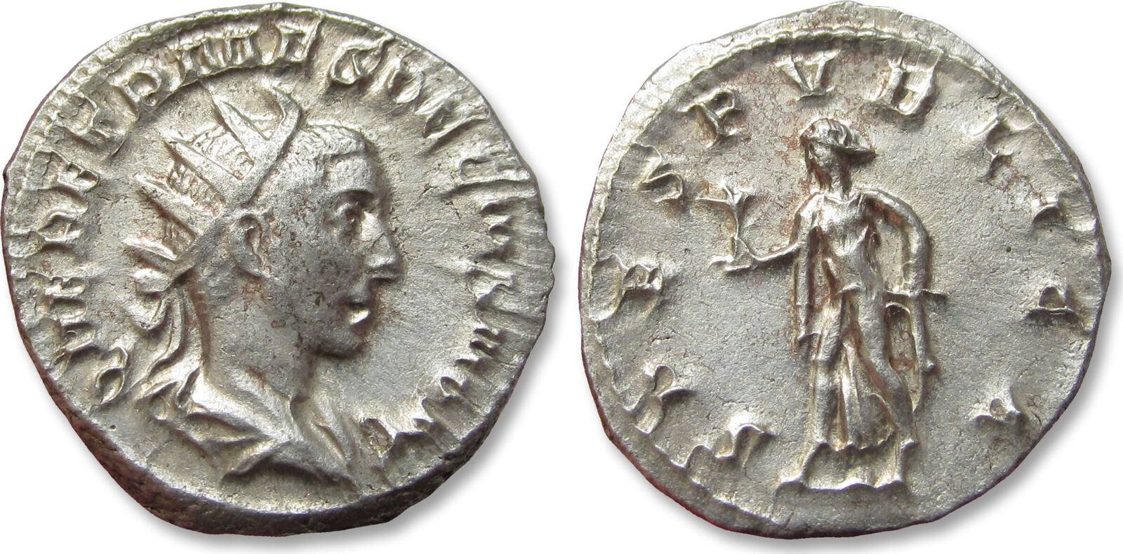 ROMAN EMPIRE AR antoninianus 250 A.D. Herennius Etruscus as Caesar ...