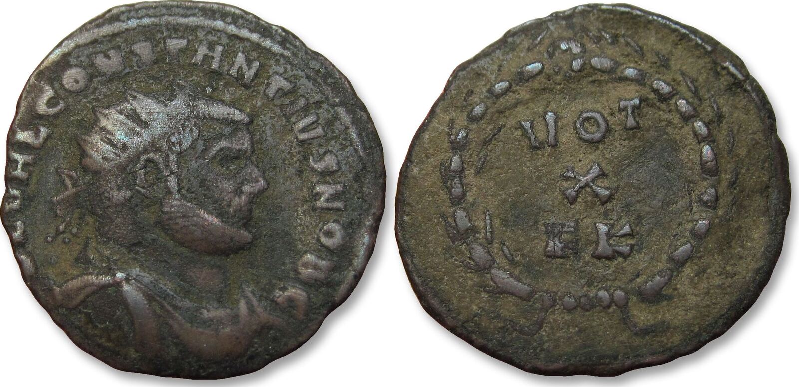 ROMAN EMPIRE AE Radiate / fractional follis circa 303 A.D. Constantius ...