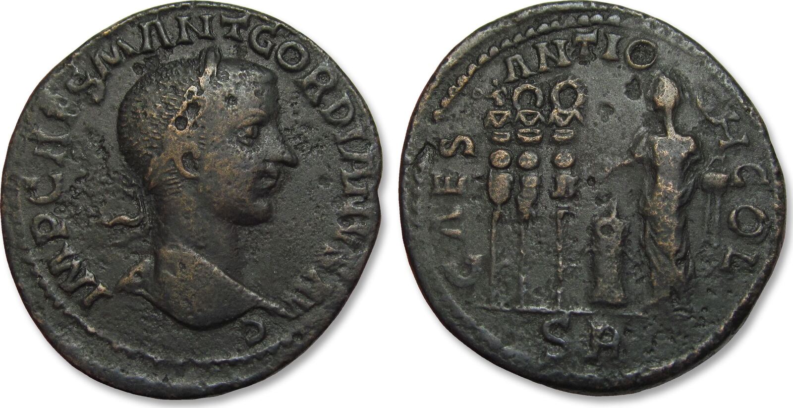 ROMAN EMPIRE AE 33mm provincial coin (sestertius size) 238-244 A.D ...