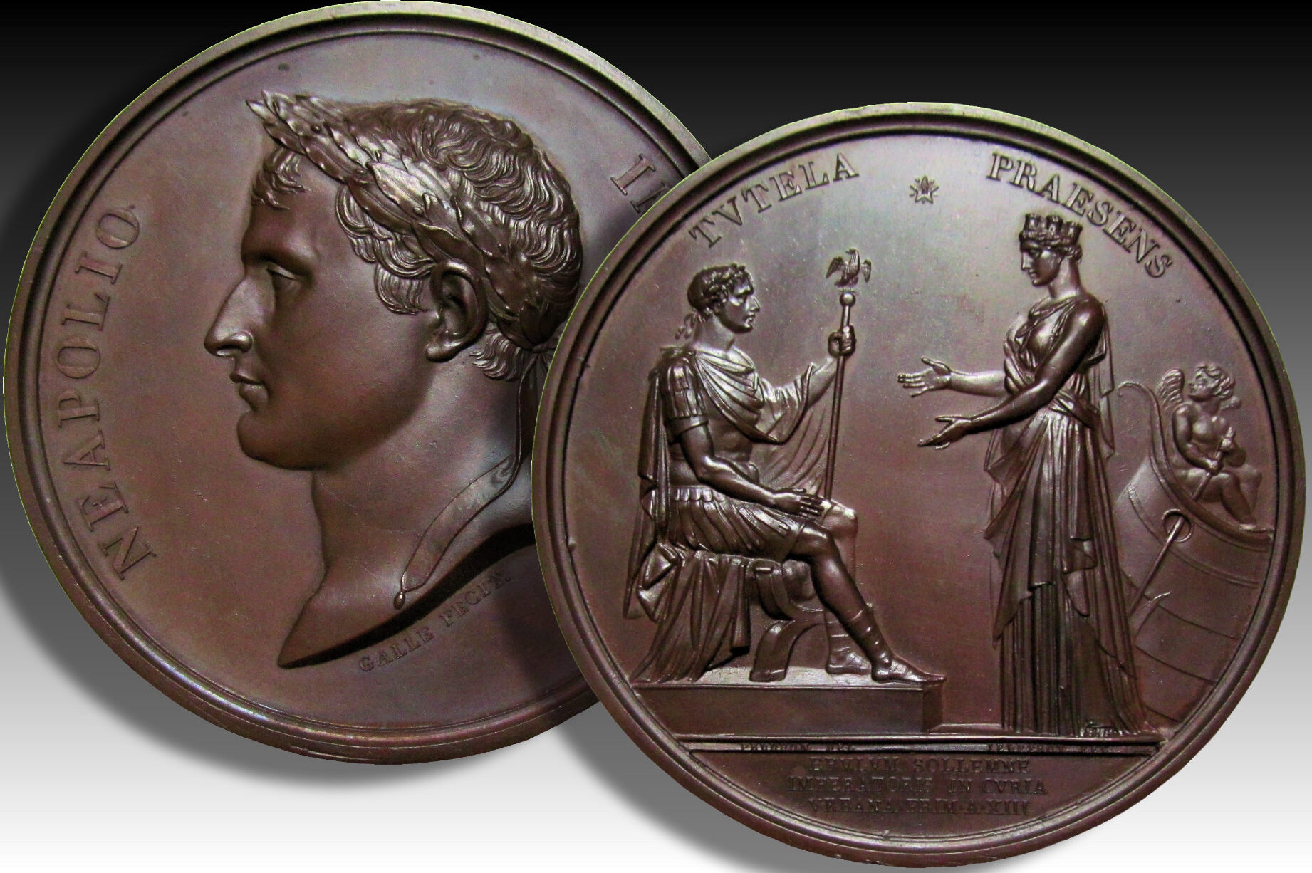 FRANCE - PREMIER EMPIRE Huge 67mm commemorative medal 1804 Napoleon I ...