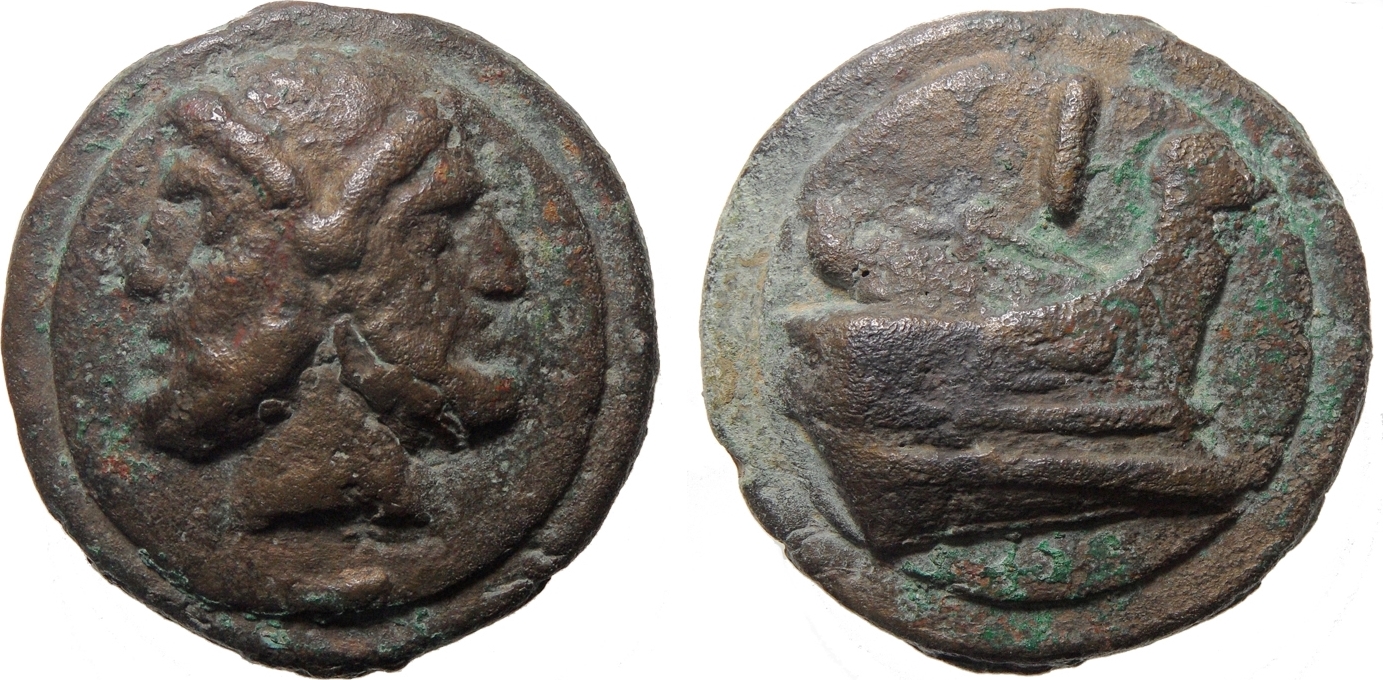 Roman republik Ae;cast Aes grave 225-217 BC. Ae; Cast Aes grave. VF ...