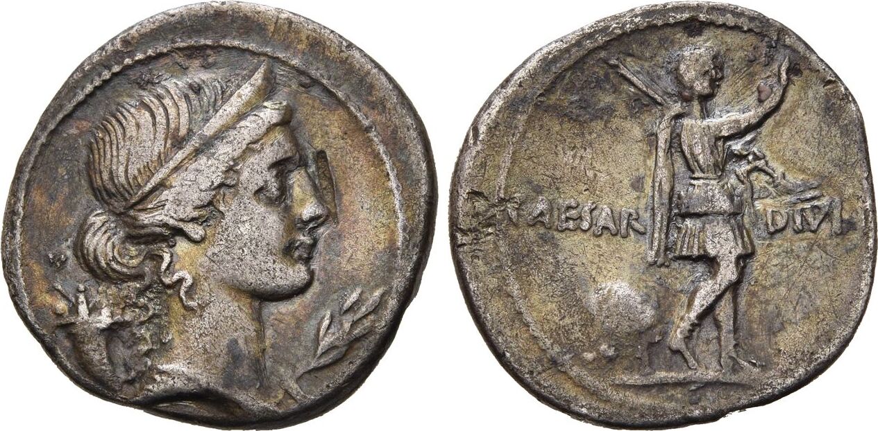 Denar RÖMISCHE REPUBLIK NACH 211 V. CHR Octavian und Divus Iulius ...