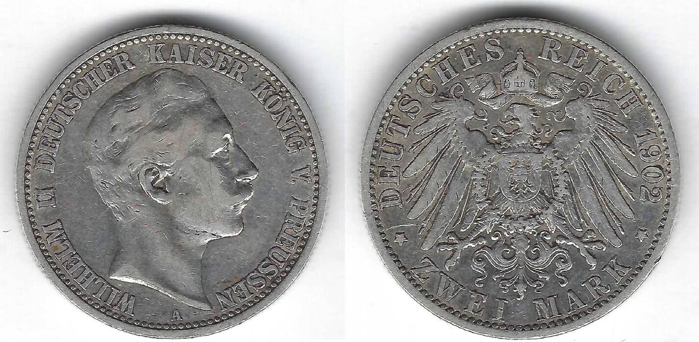 Prusse / Preussen / Prussia 2 Mark 1902 A Wilhelm II SS | MA-Shops