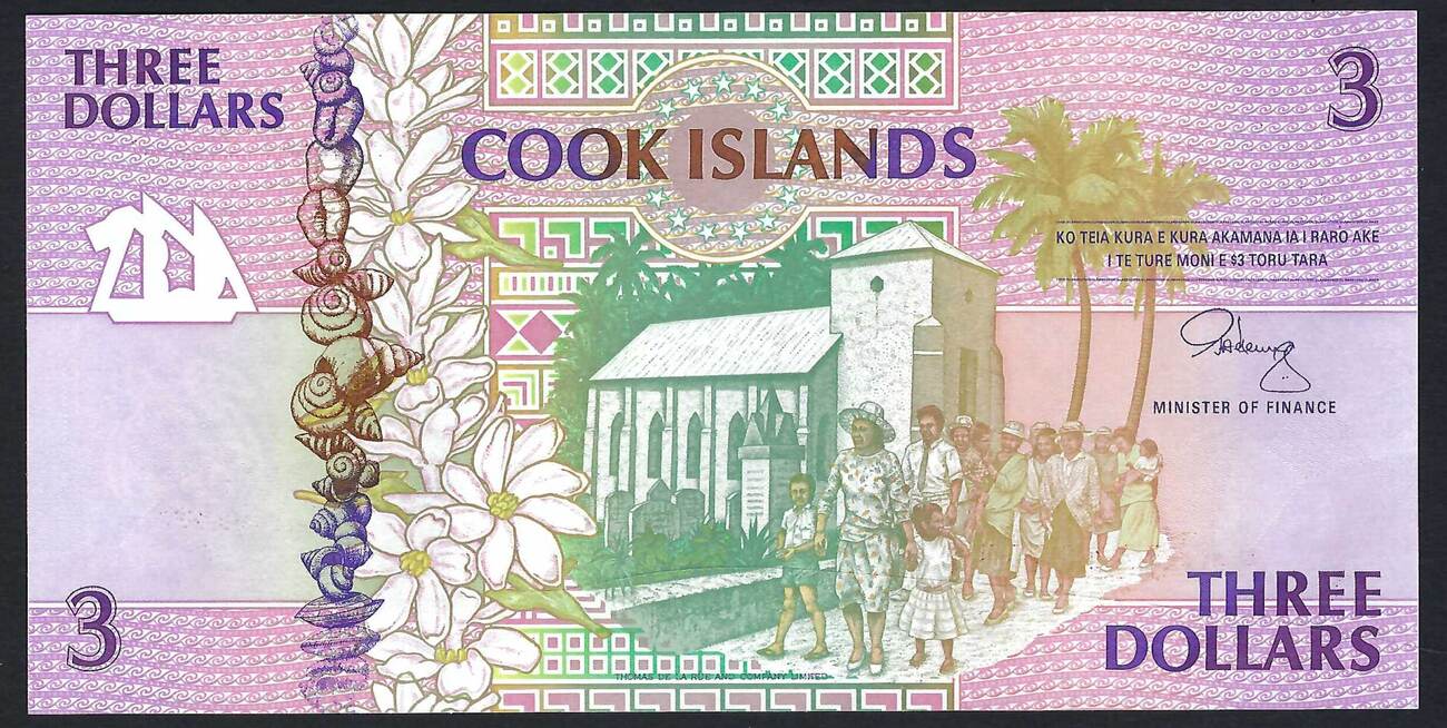 Iles Cook / Cook Islands 3 Dollars 1992 Cook Islands Aitutaki Neuf | MA ...