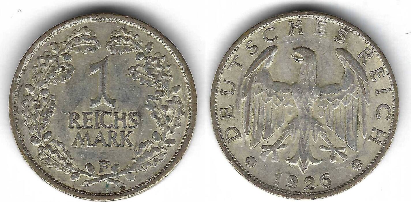 Allemagne / Germany / Deutschland 1 Reichsmark 1926 F Weimar F.SS | MA ...