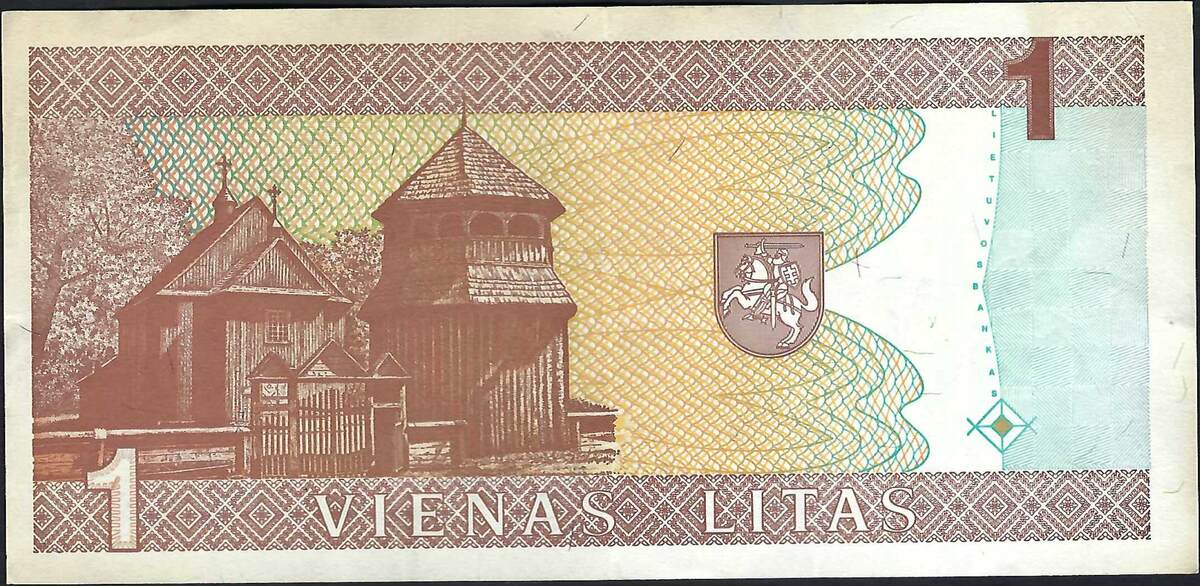 Lituanie / Lituania / Lietuvos 1 Litas 1994 Lietuvos Bankas S + | MA-Shops