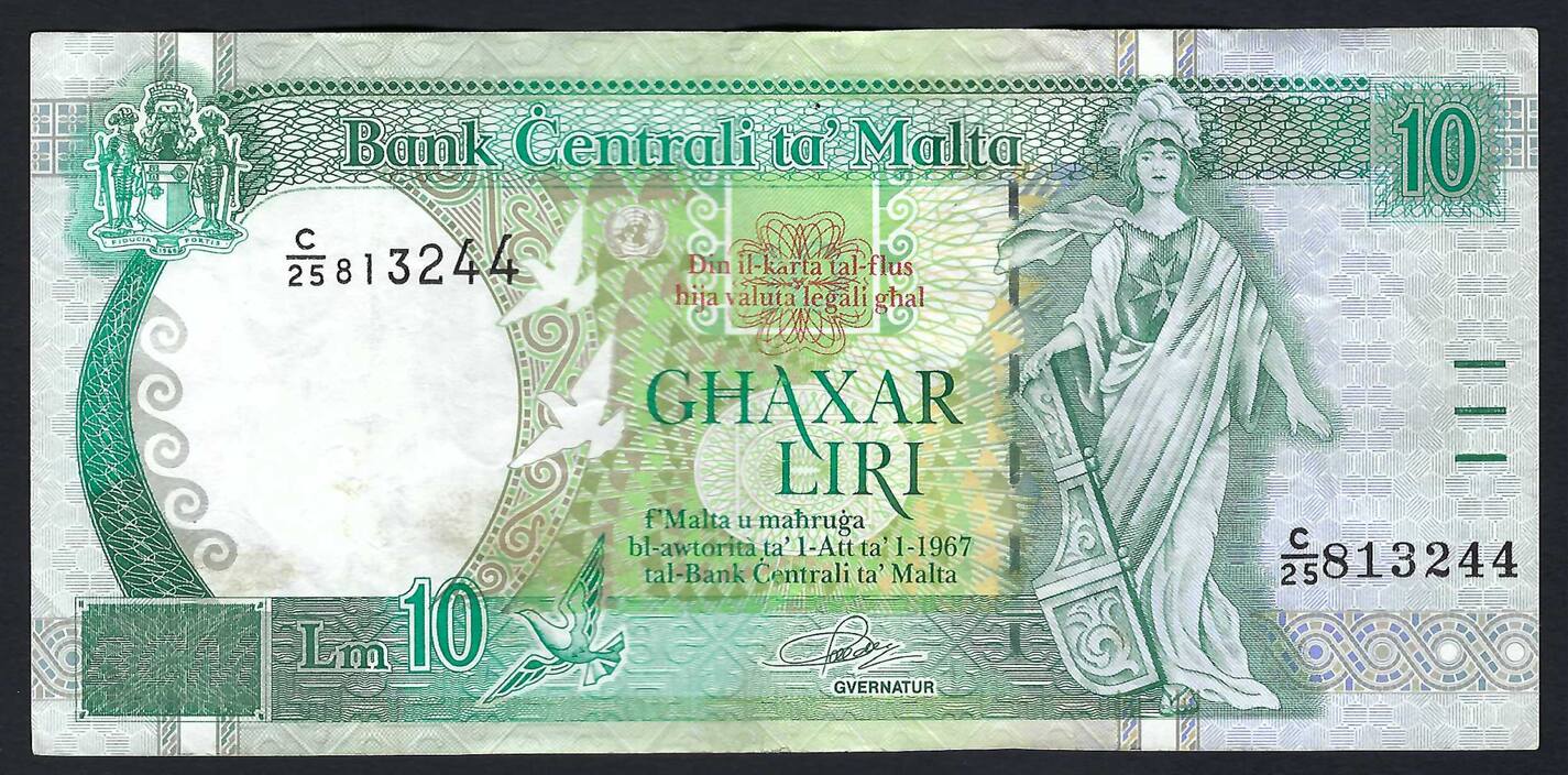 Malte / Malta 10 Liri 1994 Bank Centrali Ta Malta C/25 S | MA-Shops