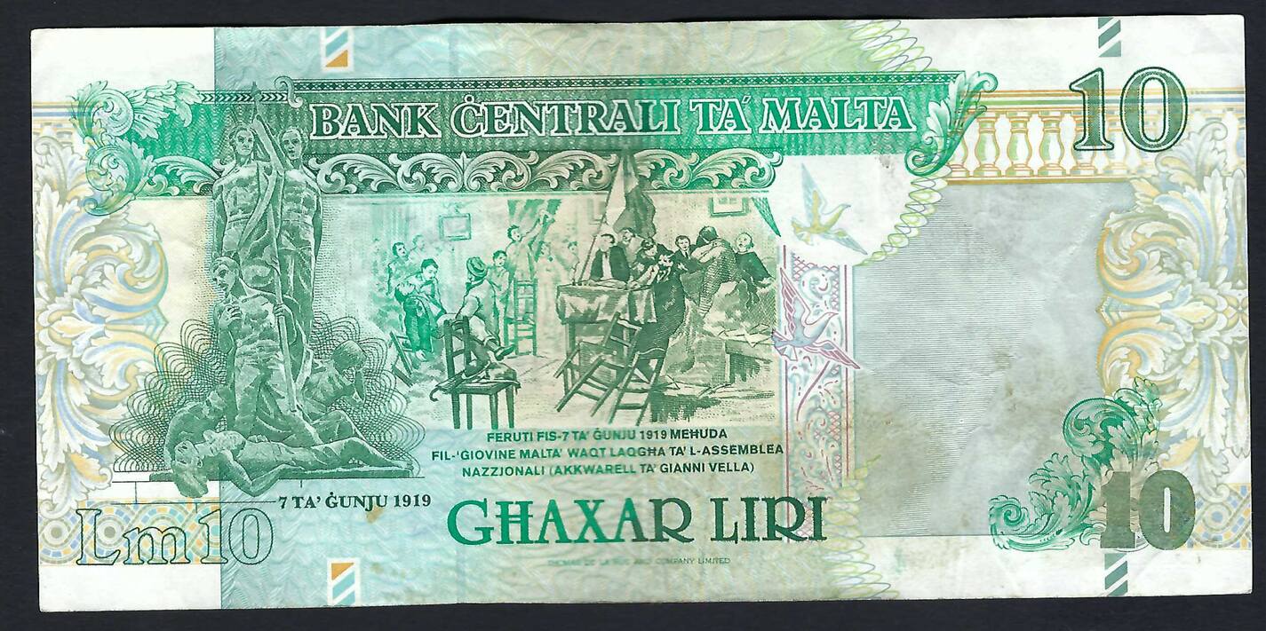 Malte / Malta 10 Liri 1994 Bank Centrali Ta Malta C/25 S | MA-Shops