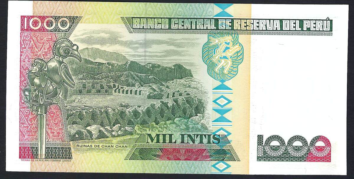 Pérou / Peru 1000 Intis 28/06/1988 Banco Central De Reserva Del Peru ...