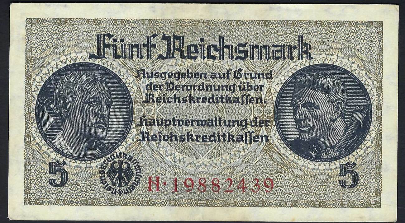 Allemagne / Germany / Deutschland 5 Reichsmark 1939 - 1944 III Reich SS ...