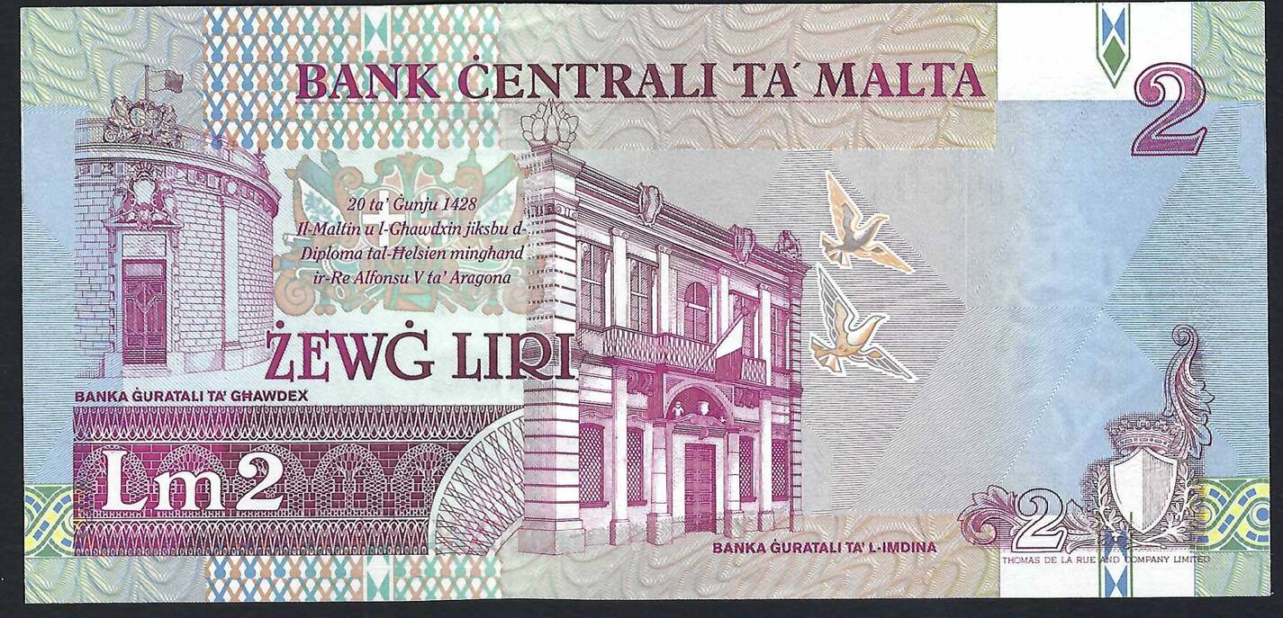 Malte / Malta 2 Liri 1994 Bank Centrali ta' Malta SPL | MA-Shops