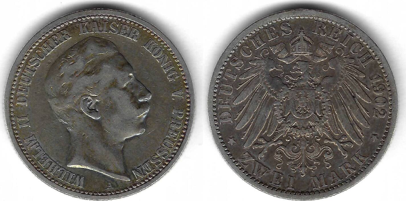 Prusse / Prussia / Preussen 2 Mark 1902 A Wilhelm II SS | MA-Shops