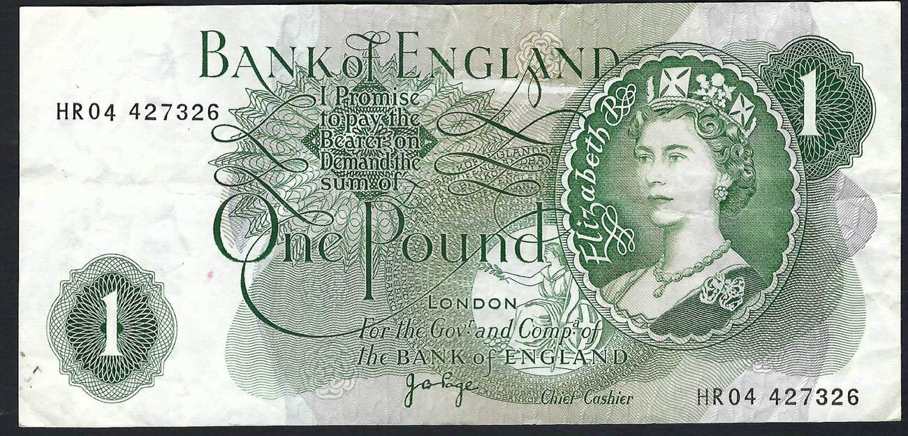 Grande Bretagne / Großbritannien / Britain 1 Pound 1970 / 1977 J. B ...