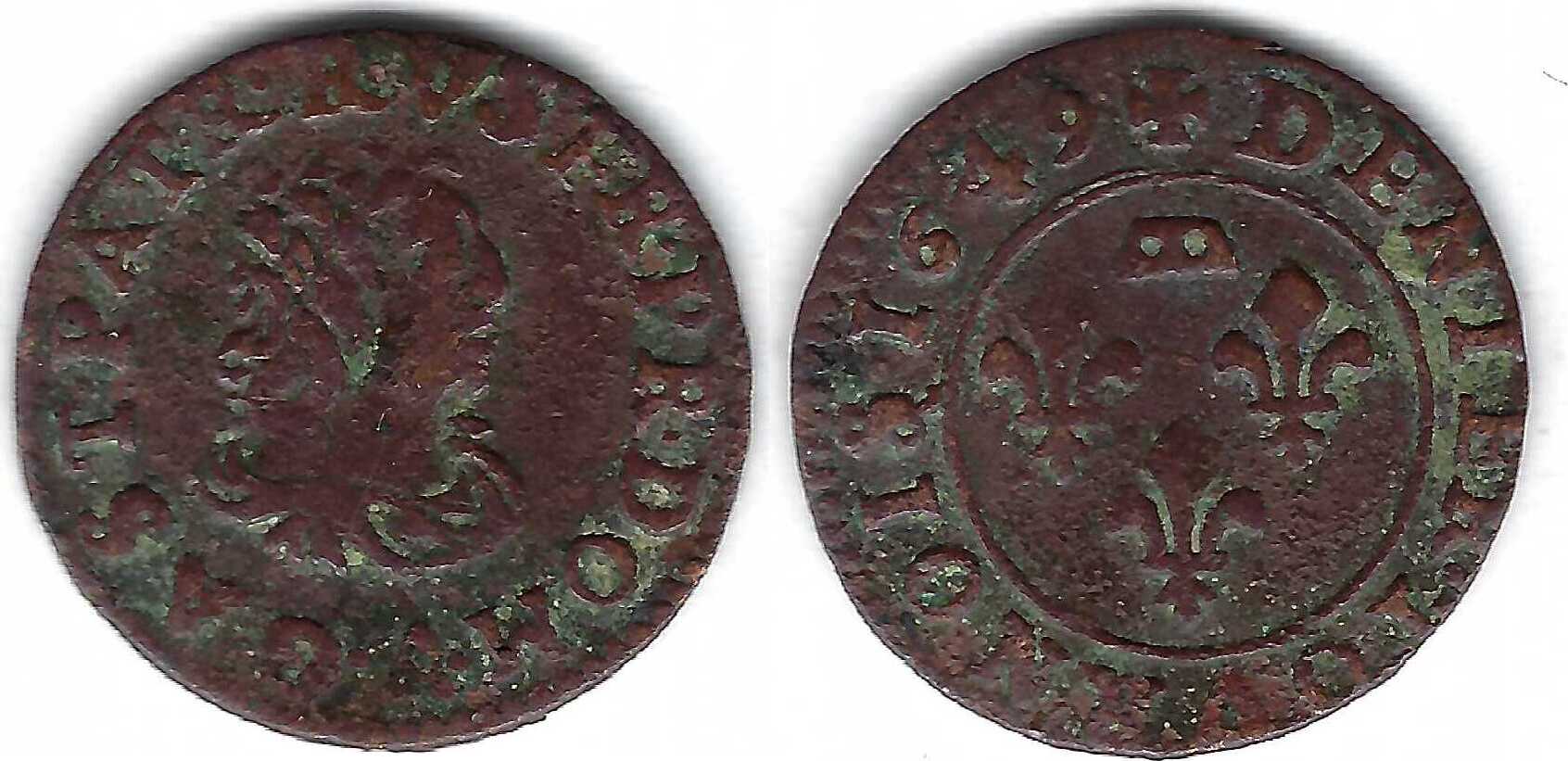 Dombes Denier Tournois 1649 Gaston d'Orléans (1627 - 1650) S | MA-Shops