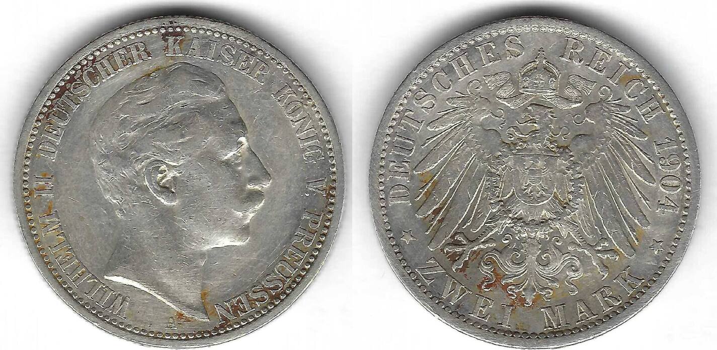 Prusse / Preussen / Prussia 2 Mark 1904 A Wilhelm II SS | MA-Shops