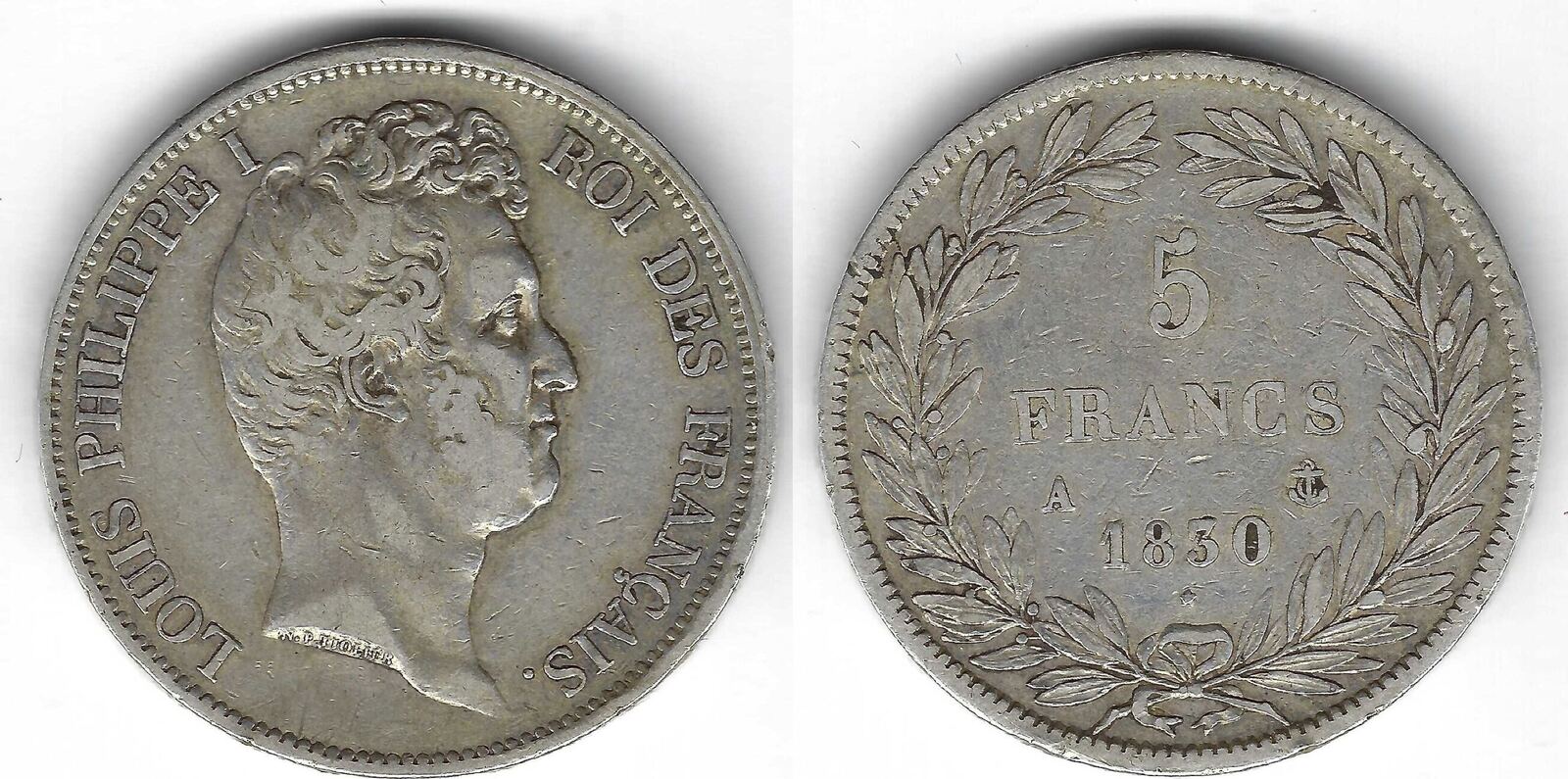 France / Frankreich 5 Francs 1830 A Louis Philippe Ier S + | MA-Shops