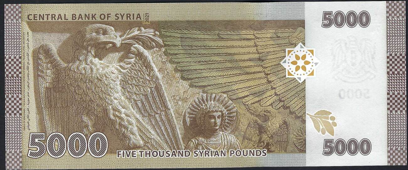 Syrie / Syria / Syrien 5000 Pounds 2021 Central Bank of Syria NEUF | MA ...