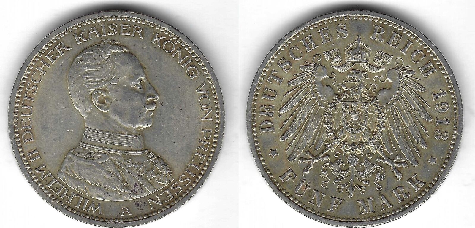 Prusse / Preussen / Prussia 5 Mark 1913 A Wilhelm II SS | MA-Shops