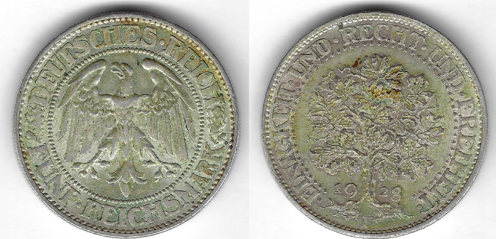 Allemagne / Deutschland / Germany 5 mark 1928 F Eichbaum SS | MA-Shops