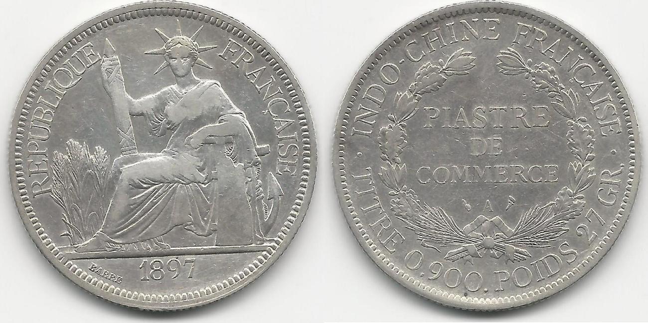 Piastre de Commerce 1897 Indochine Française TB | MA-Shops