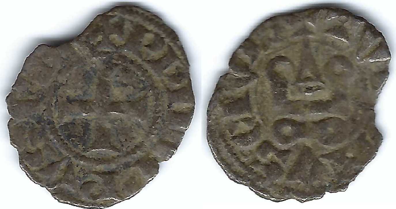France / Frankreich Obole Tournois à l'O rond 1285 - 1314 Philippe IV ...