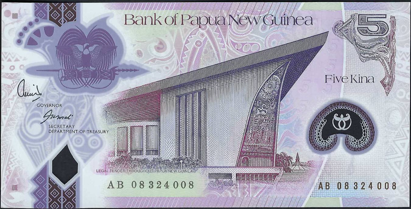 Papouasie / New Guinea 5 Kina 2008 Bank of Papua New Guinea NEUF | MA-Shops