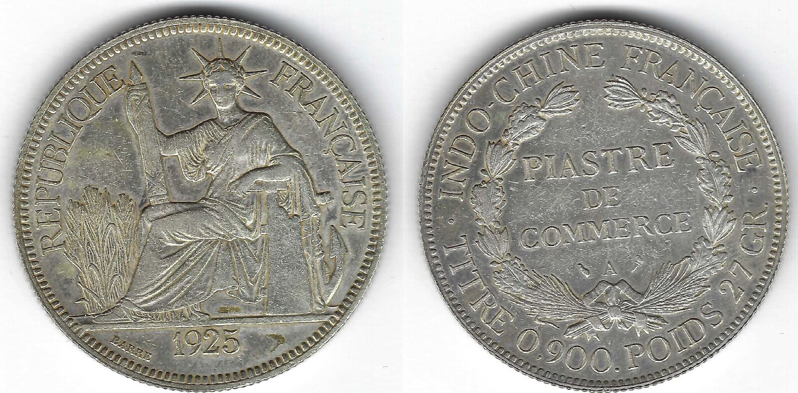 Indochine / Indochina Piastre de commerce 1925 A Indochine Française S ...