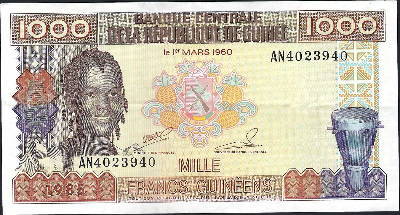Guinée / Guinea 1000 Francs 1985 Banque Centrale de la République de ...