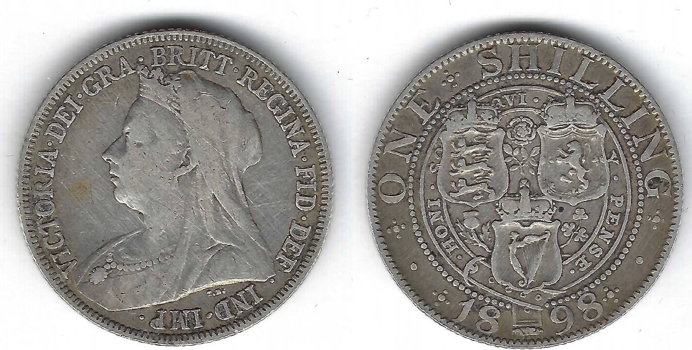 Grande Bretagne / Großbritannien / Britain Shilling 1898 Queen Victoria ...