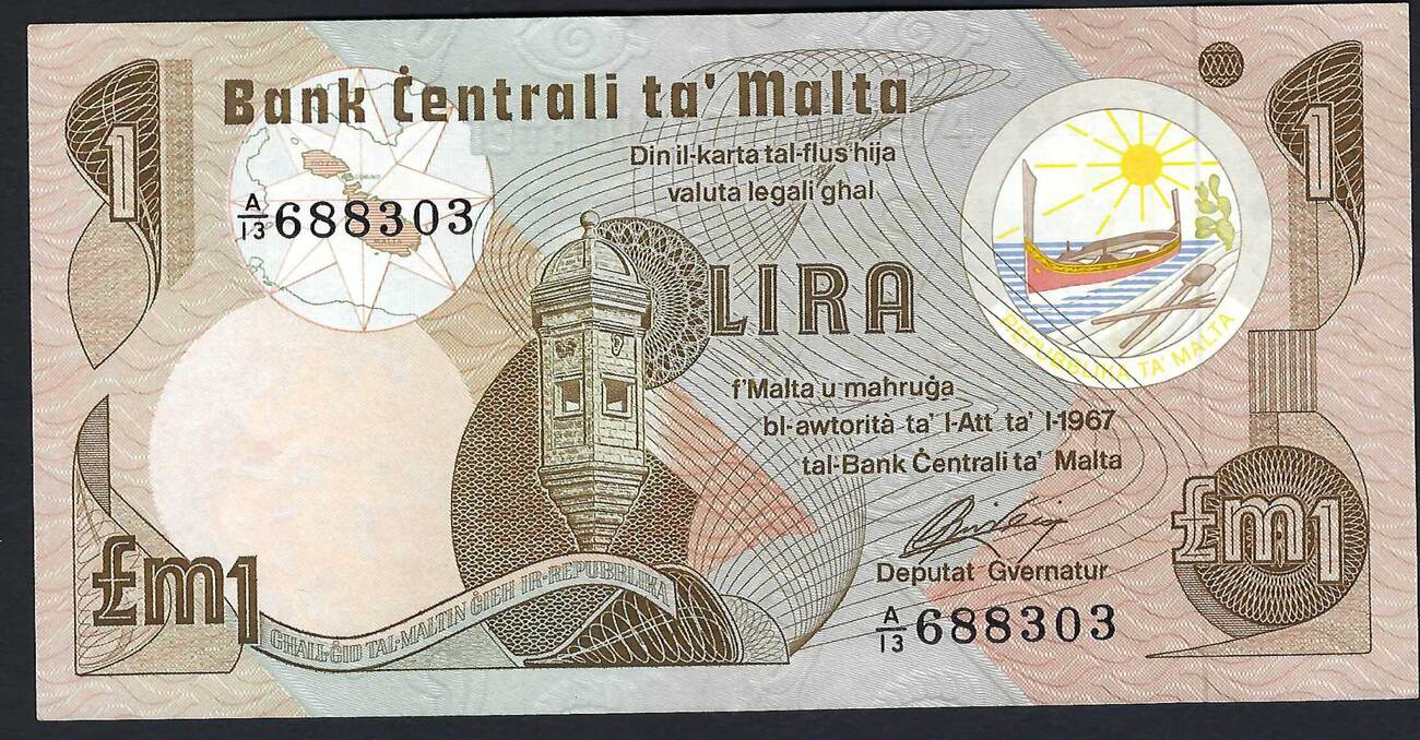 Malte / Malta 1 Lira 1979 Bank Centrali Ta Malta SS | MA-Shops
