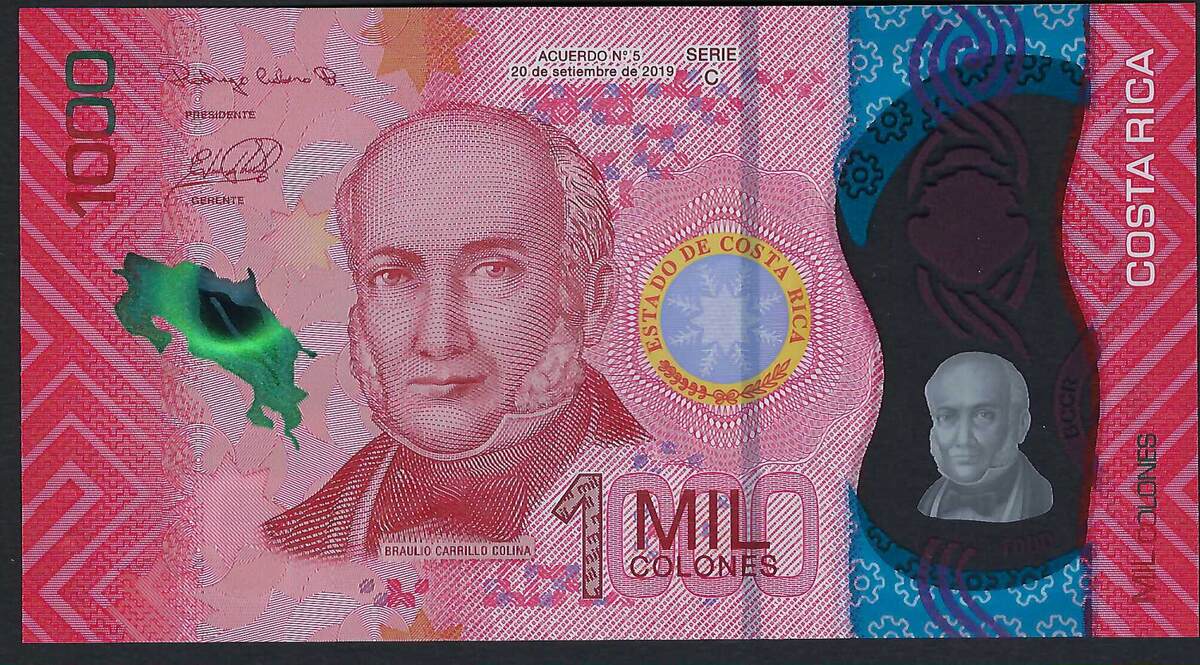 Costa Rica 1000 Colones 2019 Polymer NEUF | MA-Shops