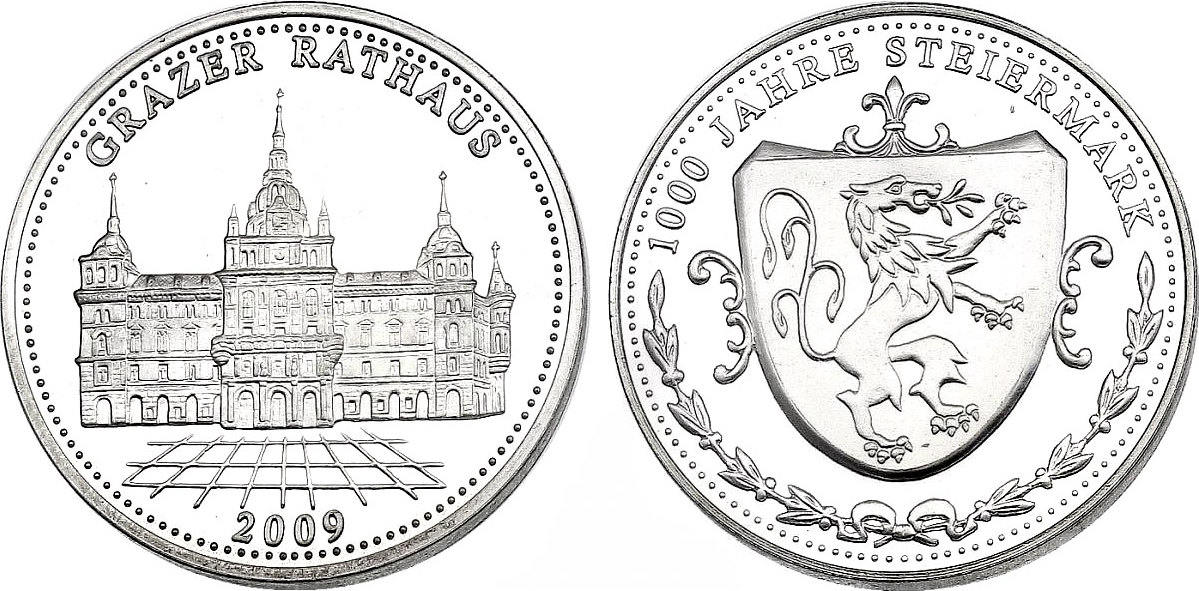 Österreich - Steiermark Medaille 2009 Serie "1000 Jahre Steiermark ...